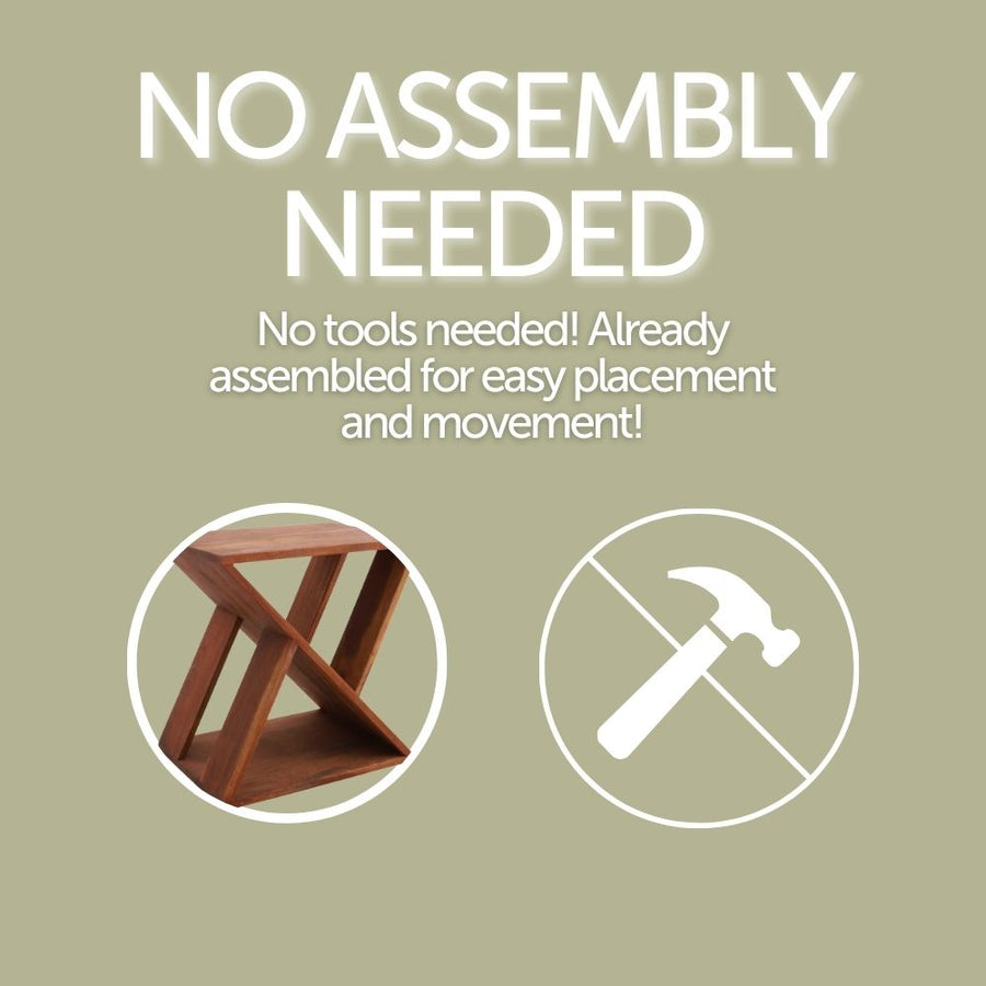 Teak Wood Danish Slatted Stool