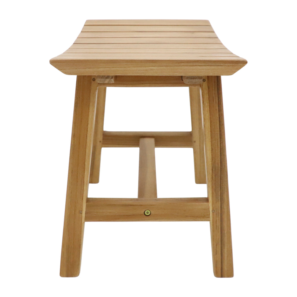 Phoenix Natural Teak Shower and Bath Slatted Stool