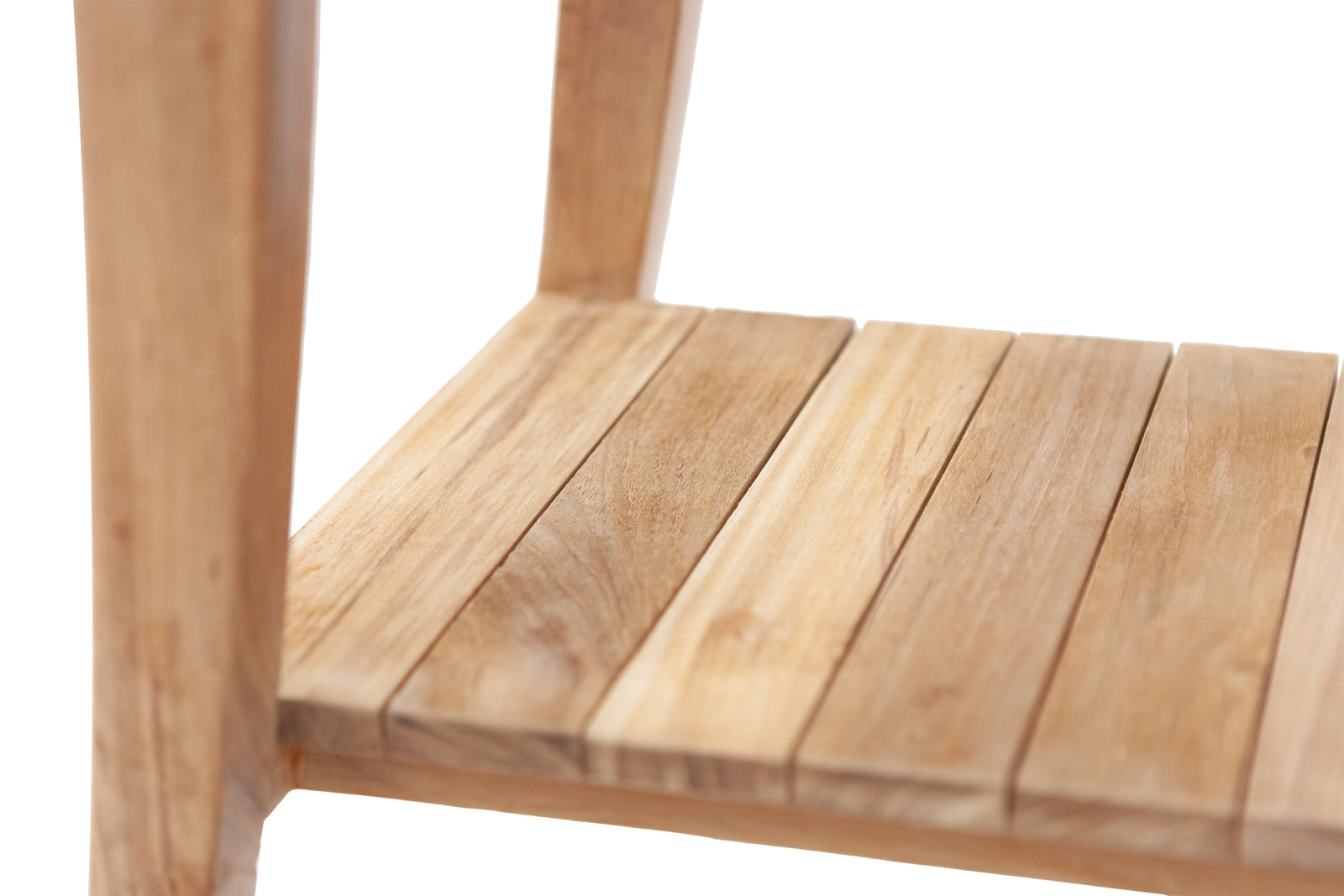 Taipei Natural Teak Shower and Bath Curved Spa Bench with Shelf