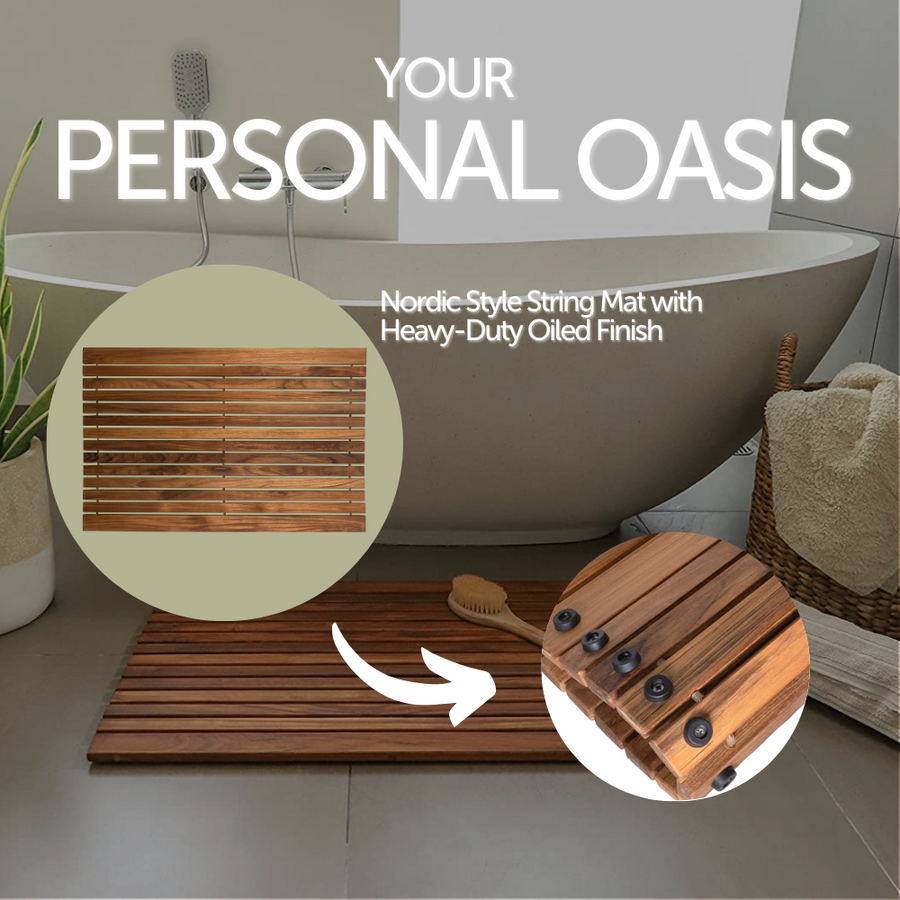 Belize String Mat with Rubber Footing 31.4" x 19.6"